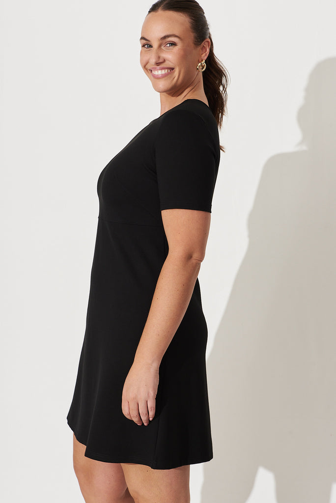 Workflow Stretch Dress In Black – St Frock