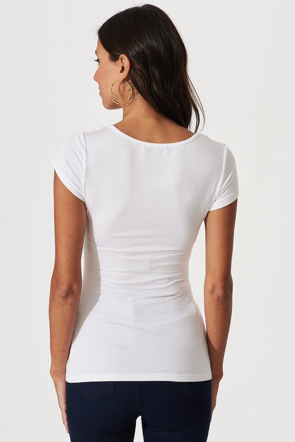 Hypnotized Top In White – St Frock