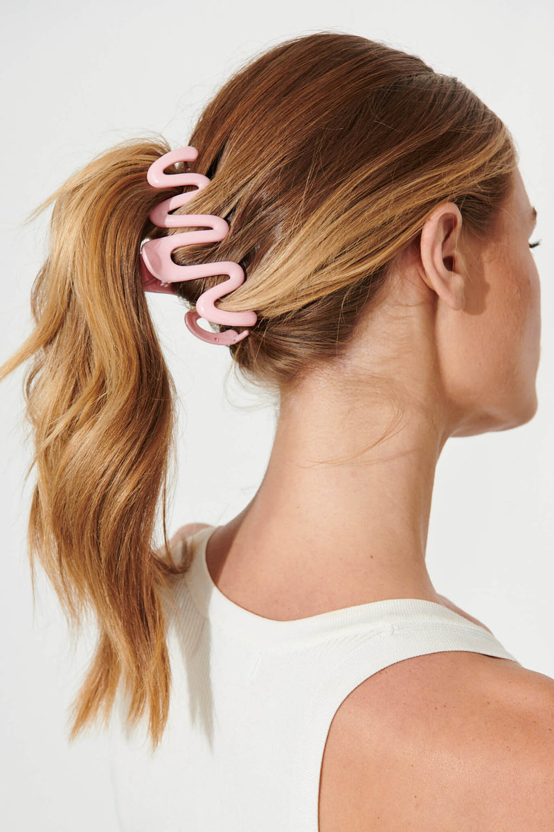 Alanis Hair Claw In Pink – St Frock