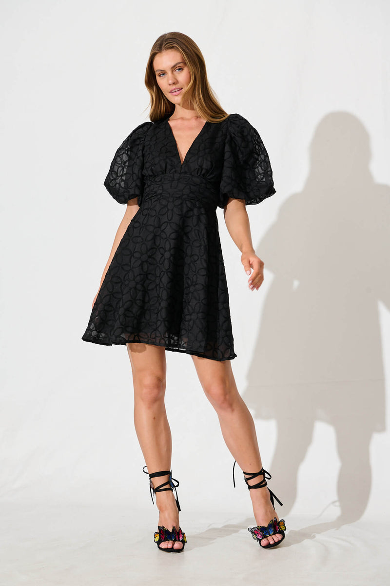 Leoni Dress In Black Organza – St Frock