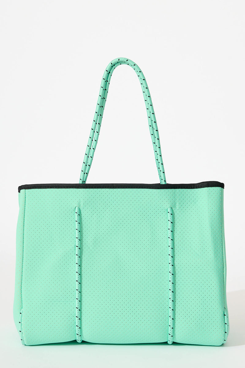 Rania Neoprene Tote Bag In Turquoise – St Frock