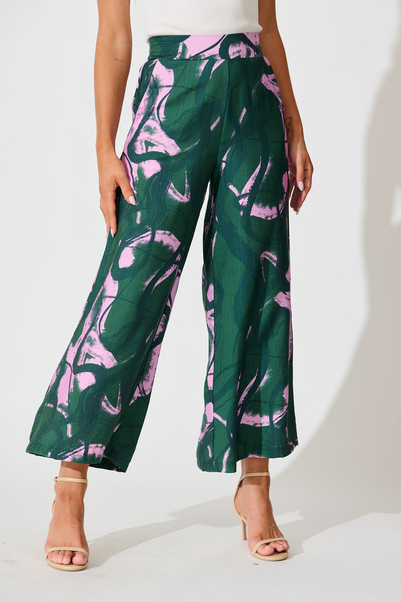 Ellery Pant in Green Multi Print – St Frock