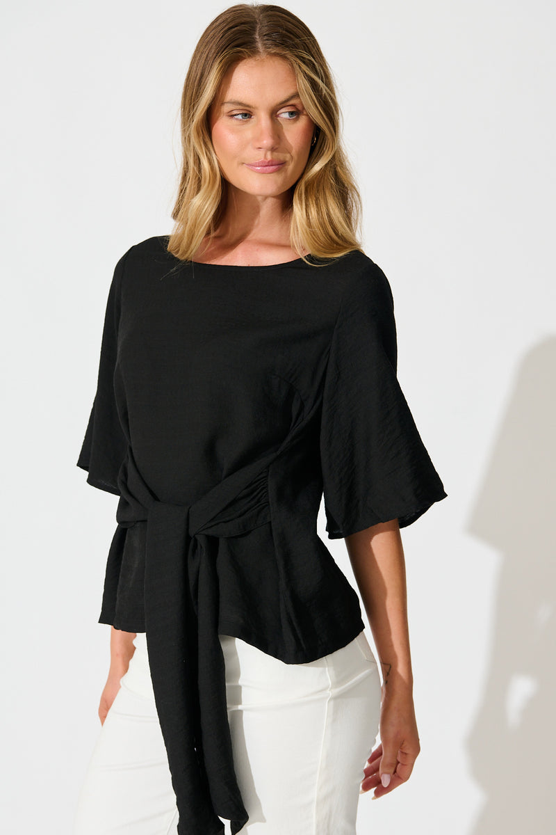 Rhapsody Top in Black – St Frock