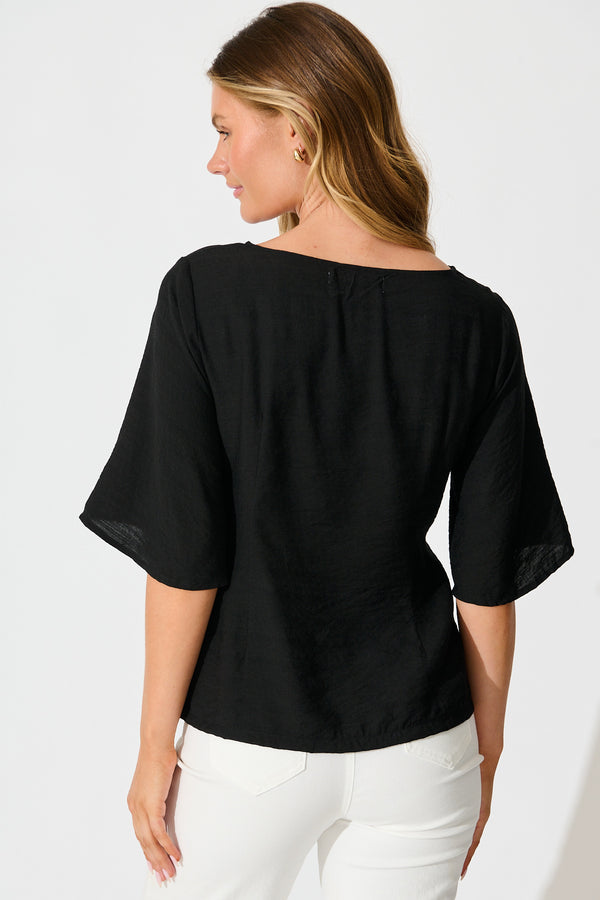 Rhapsody Top in Black – St Frock