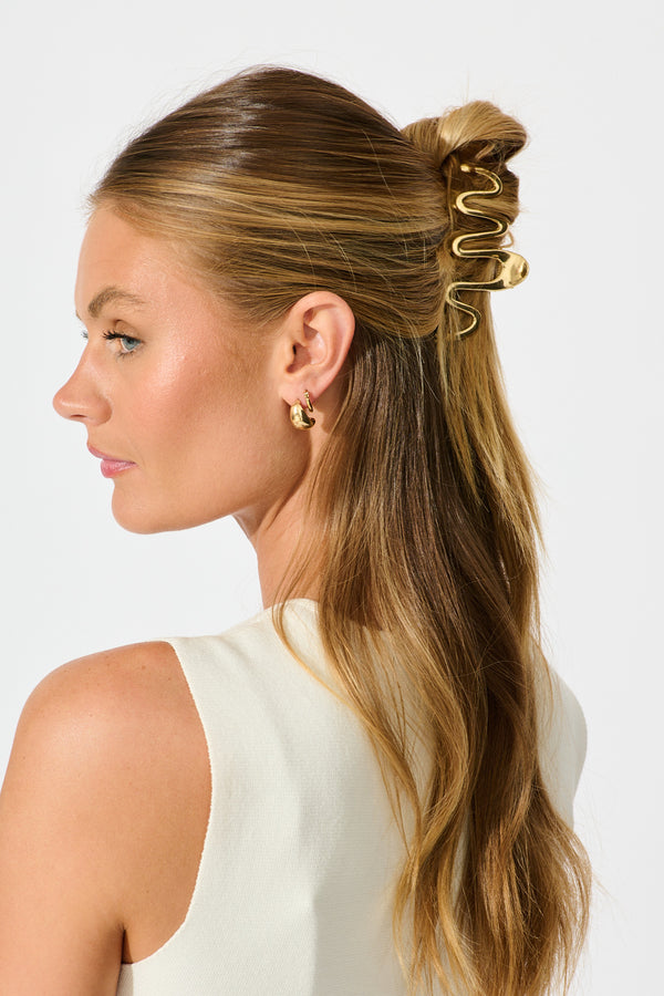 Alanis Hair Claw in Gold – St Frock