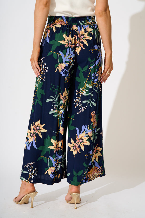 Ellery Pant in Navy Floral – St Frock