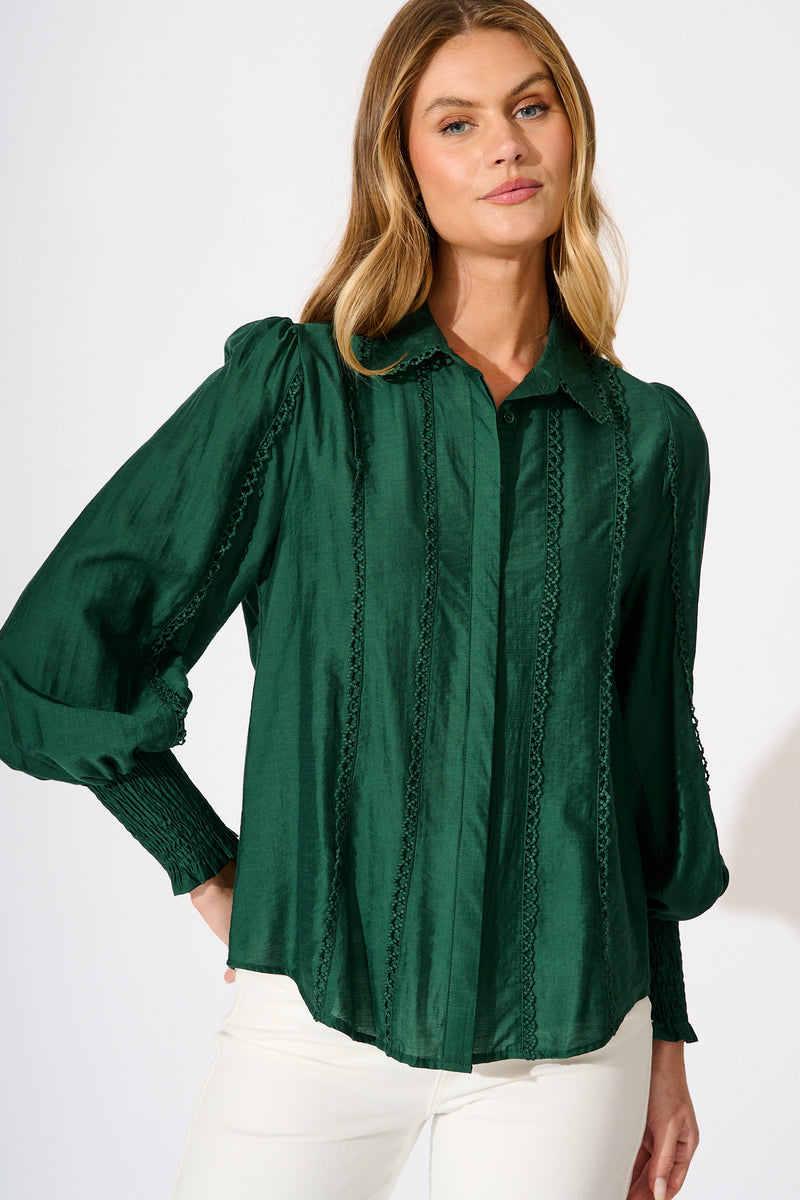 Farah Shirt in Emerald – St Frock