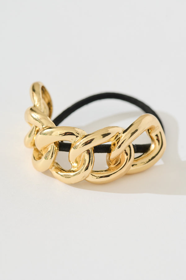 Chessa Metal Ponytail Cuff Hair Tie in Gold – St Frock