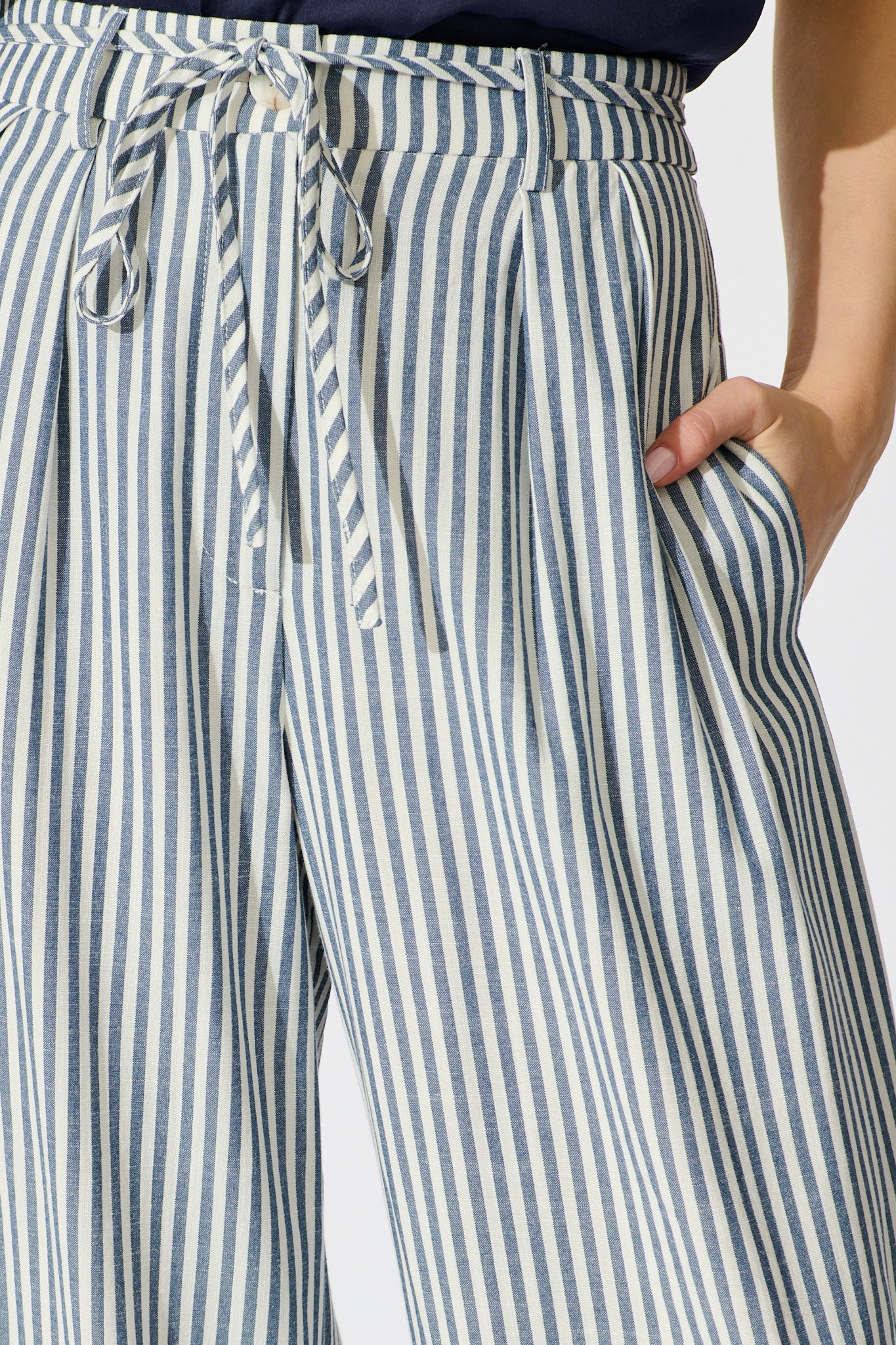 Amoura Pant in Blue Stripe | St Frock