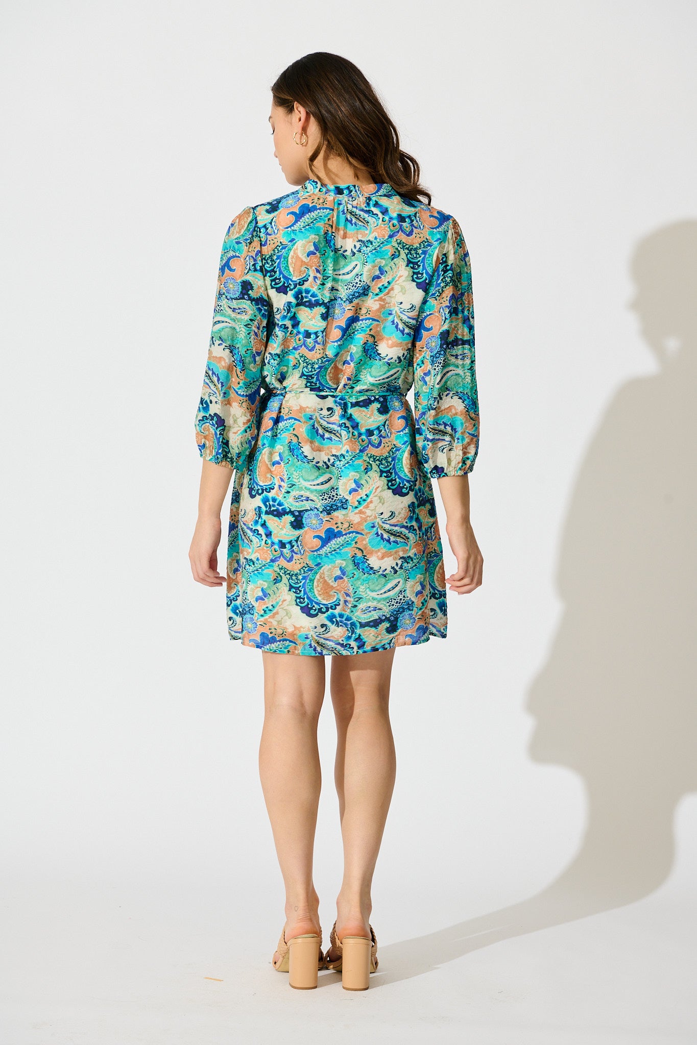 Rochella Dress in Green Multi Print | St Frock