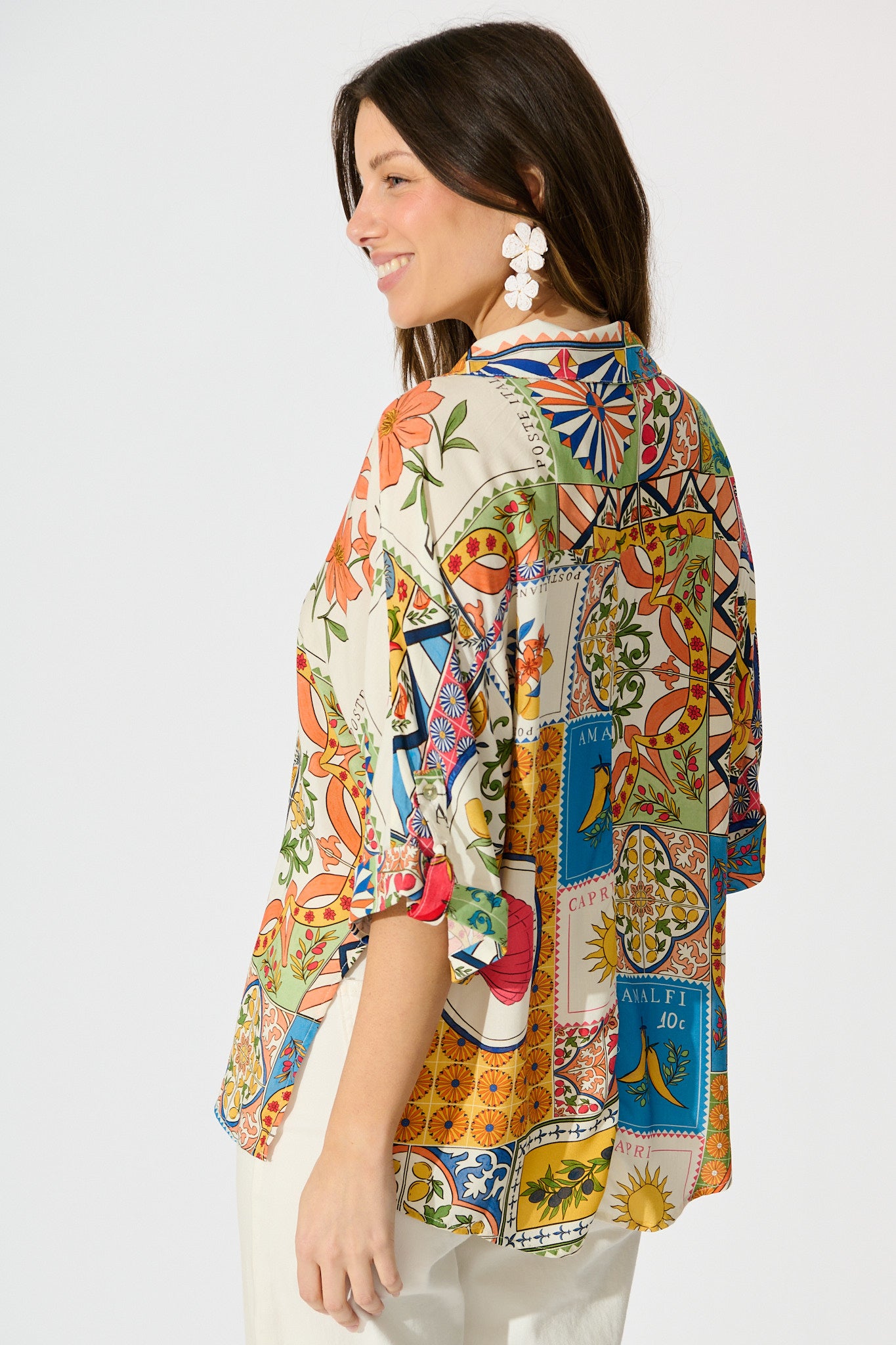 Sundial Shirt – Multi Tile Print | St Frock