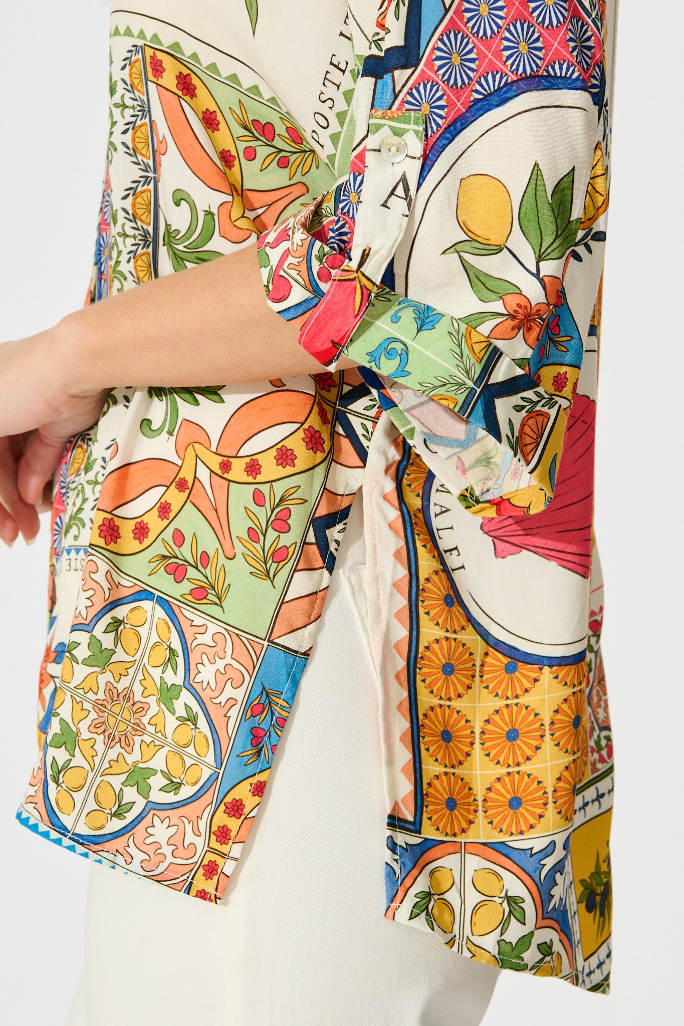 Sundial Shirt – Multi Tile Print | St Frock