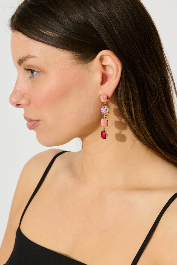 Liana Earrings – Multi Red | St Frock