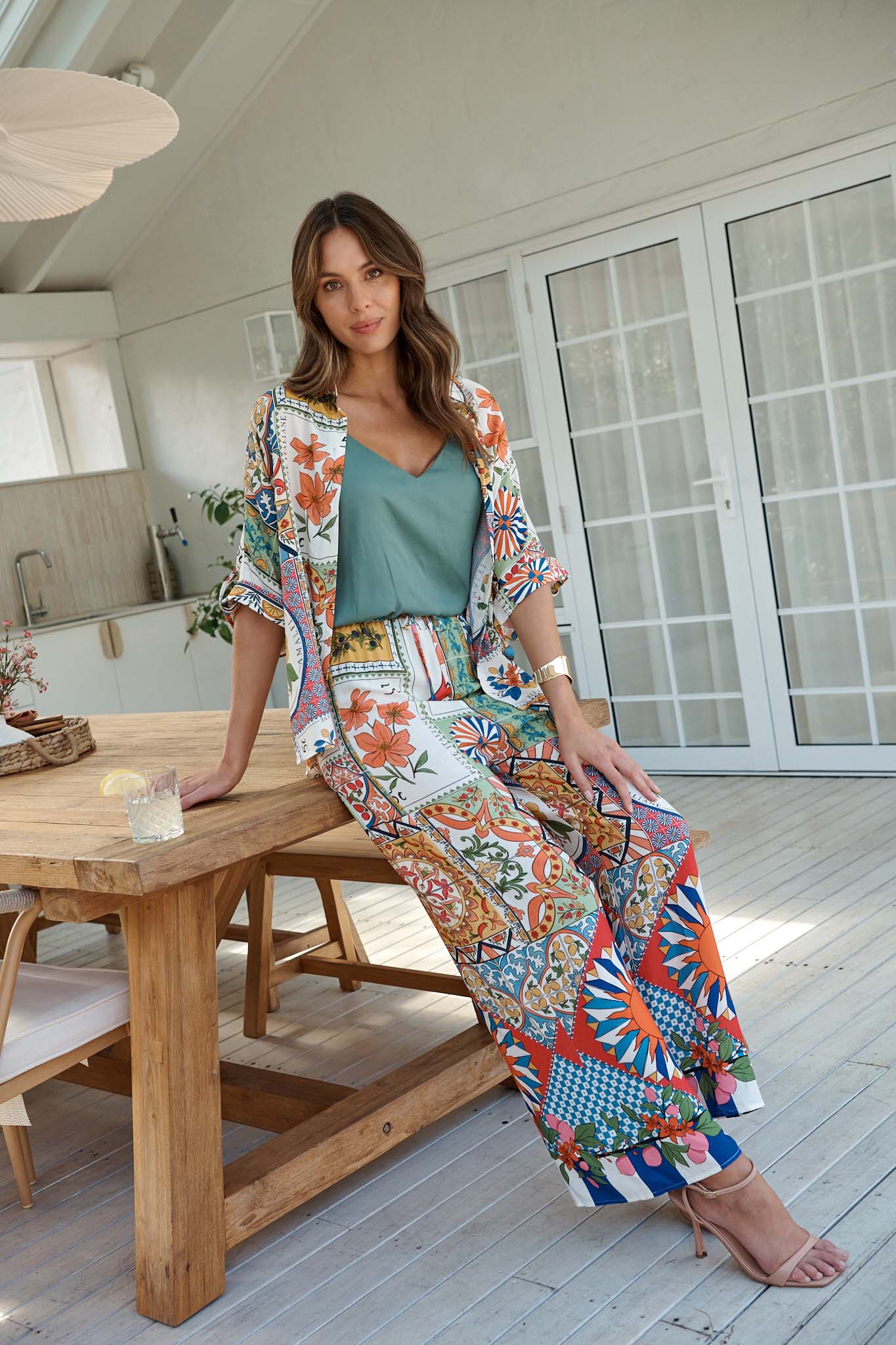 Sundial Shirt – Multi Tile Print | St Frock