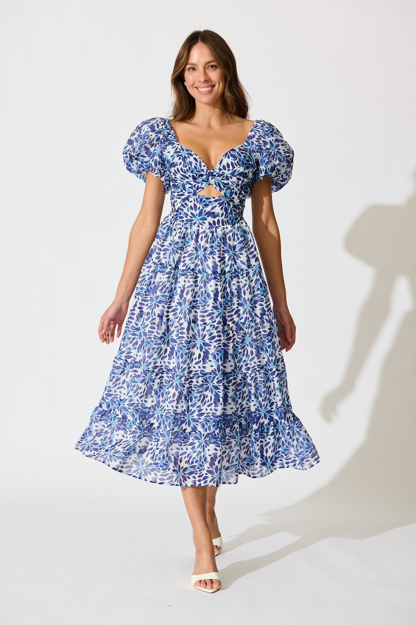 Petals at Dusk Maxi Dress in Blue Navy | St Frock