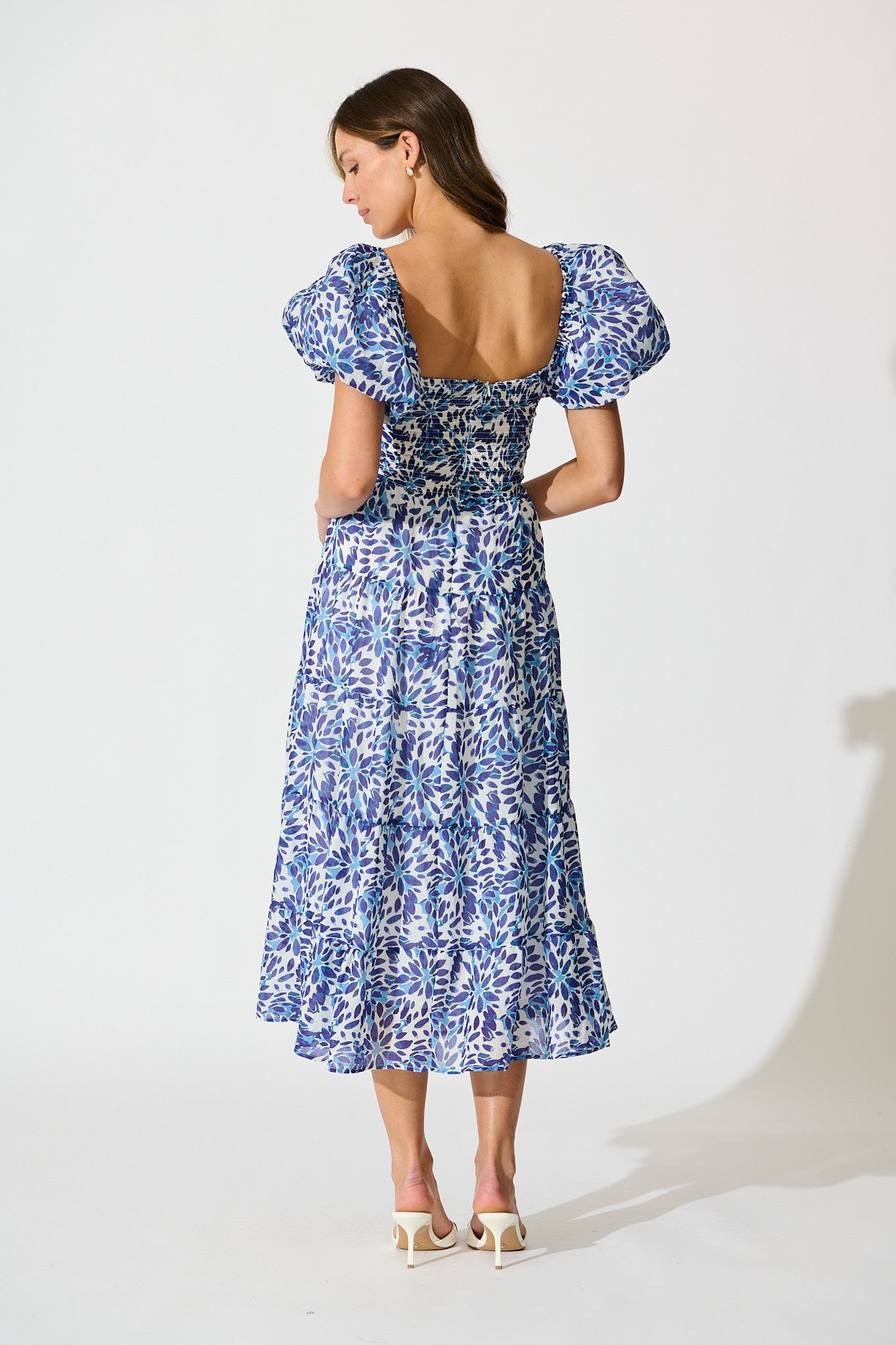 Petals at Dusk Maxi Dress in Blue Navy | St Frock