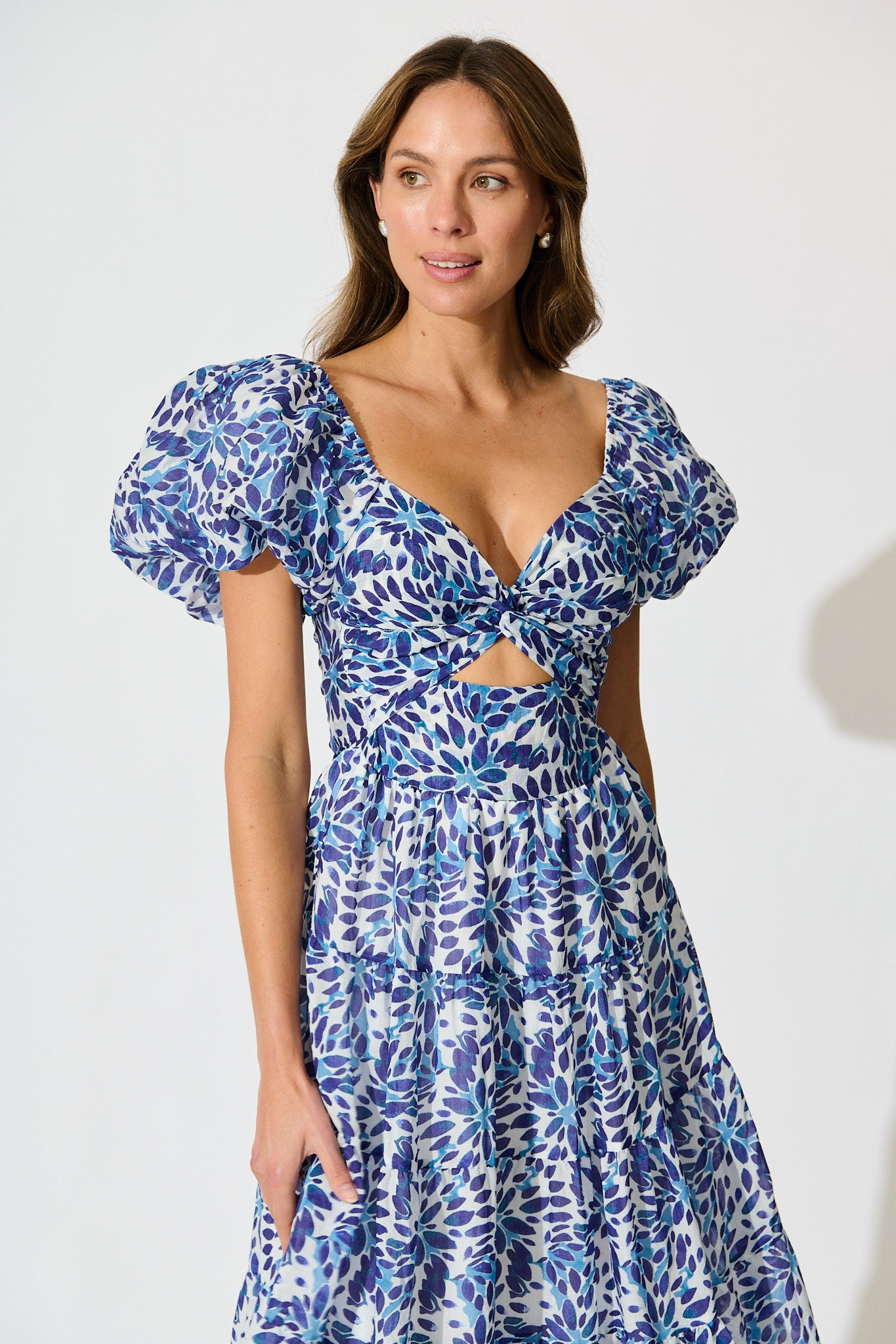 Petals at Dusk Maxi Dress in Blue Navy | St Frock
