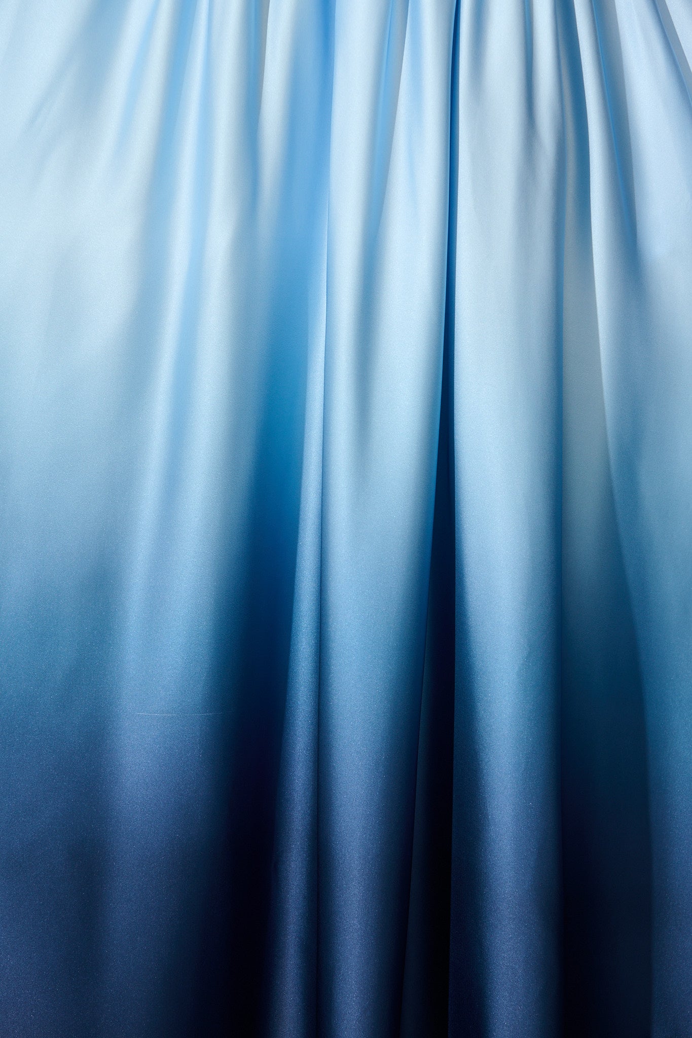 Dip and Dusk Maxi Ombre Skirt in Blue Satin | St Frock
