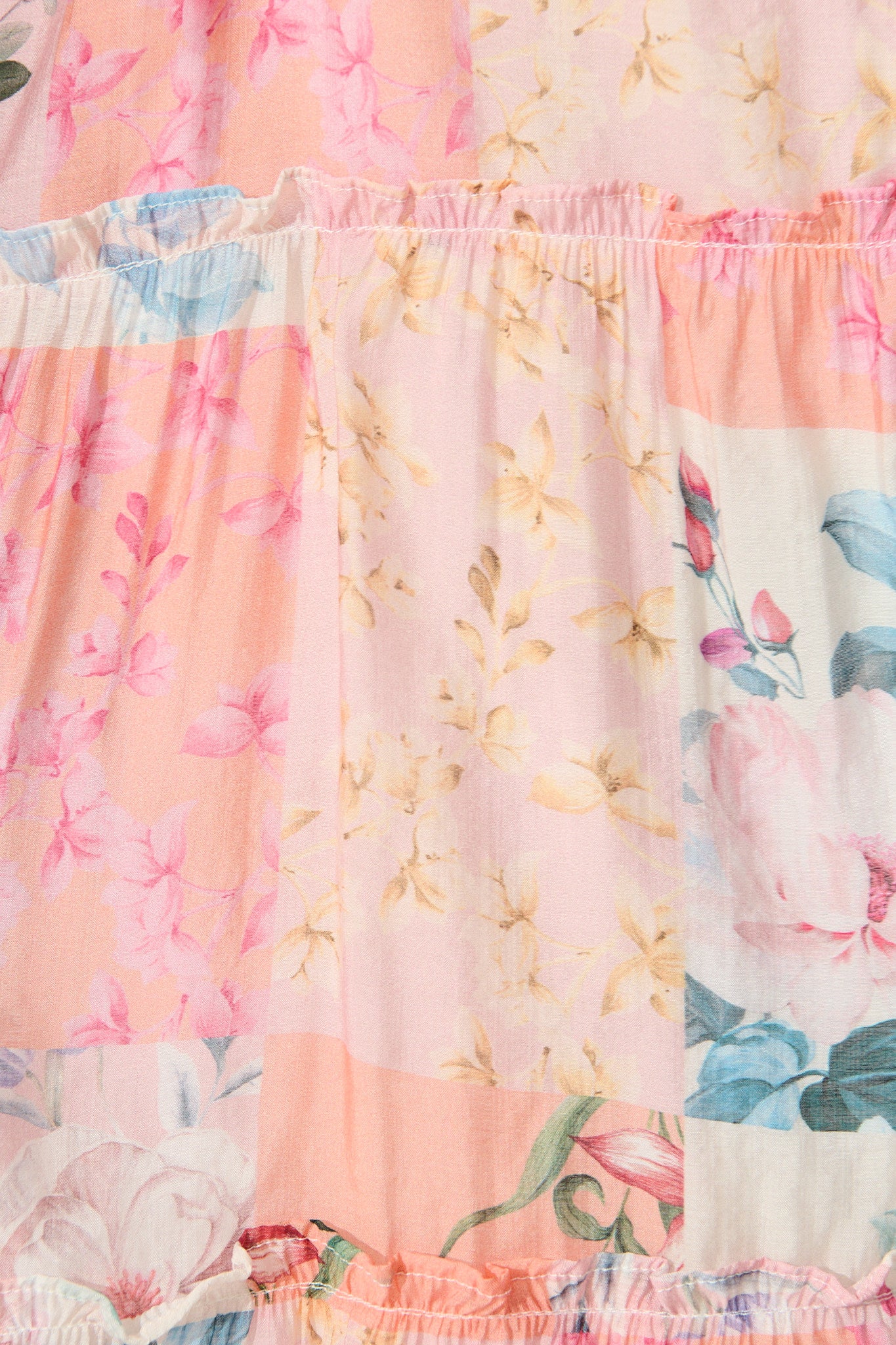 Morgana Midi Shirt Dress in Pink Patchwork Floral | St Frock