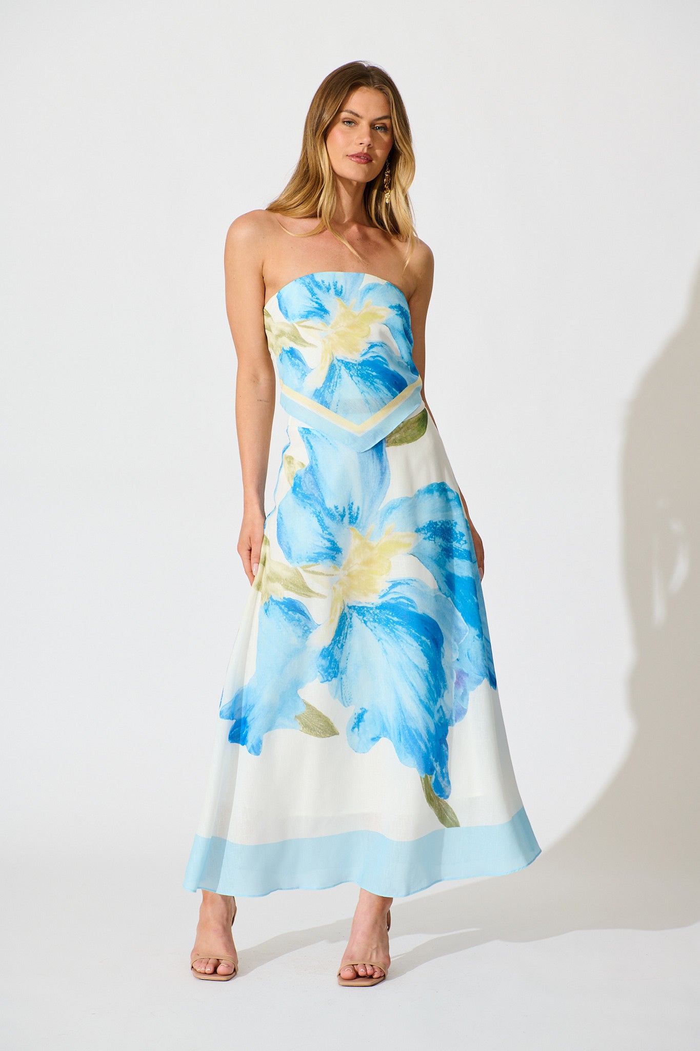 Caliana Top in Blue Floral | St Frock