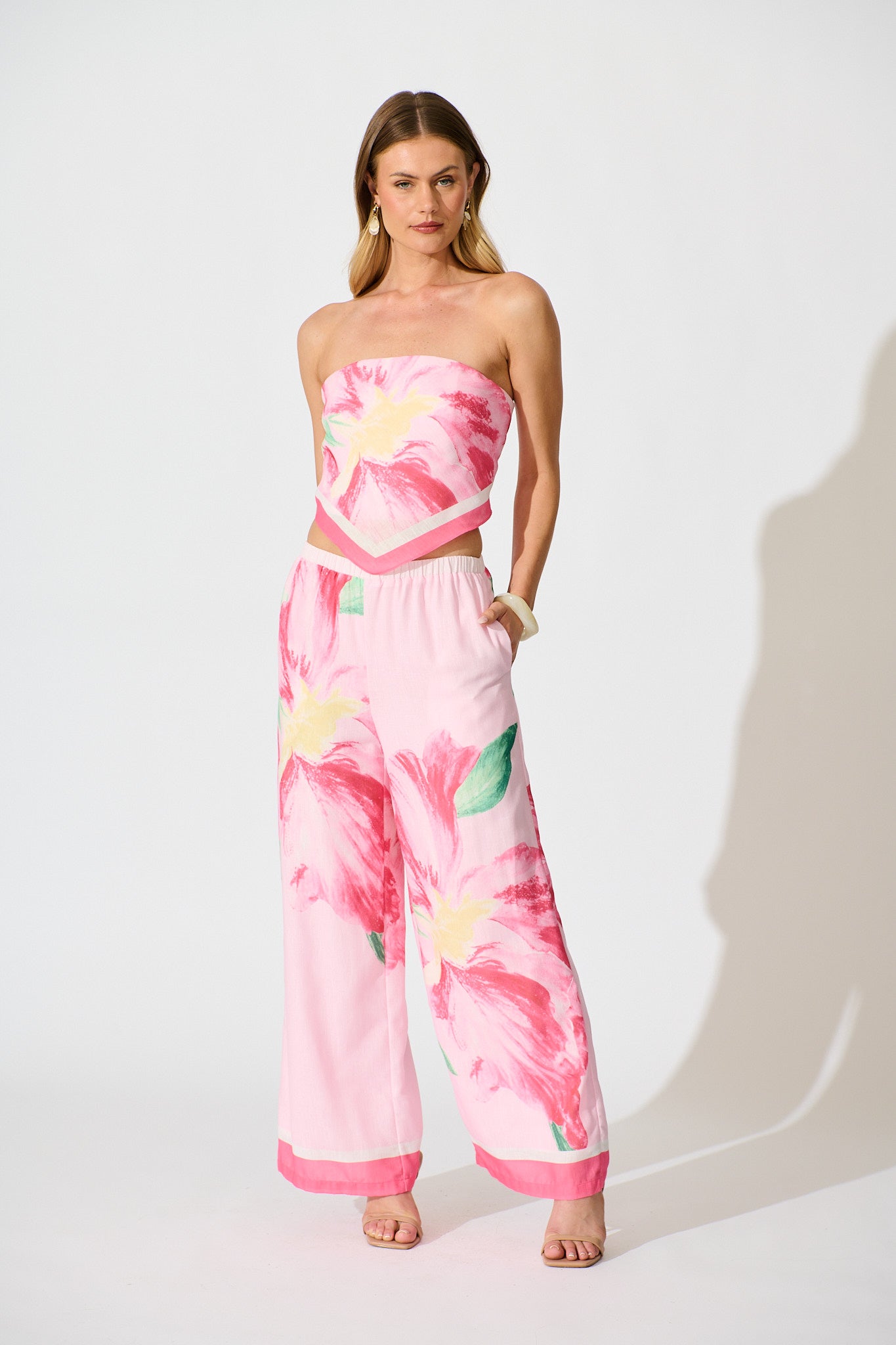 Caliana Top in Pink Floral | St Frock