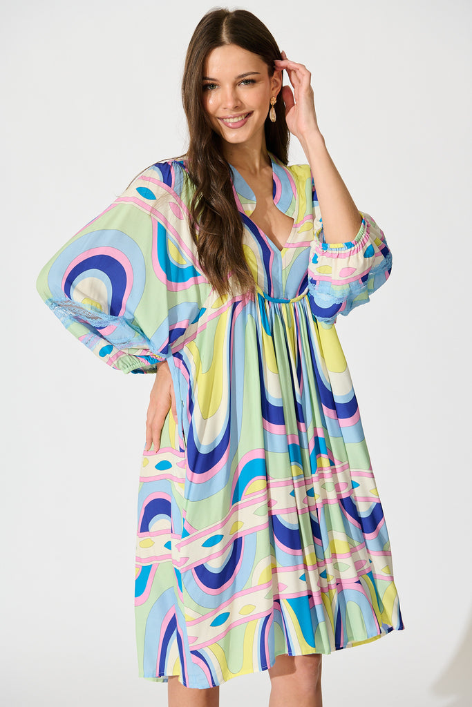 Elsey Smock Dress in Multi Print | St Frock – St Frock