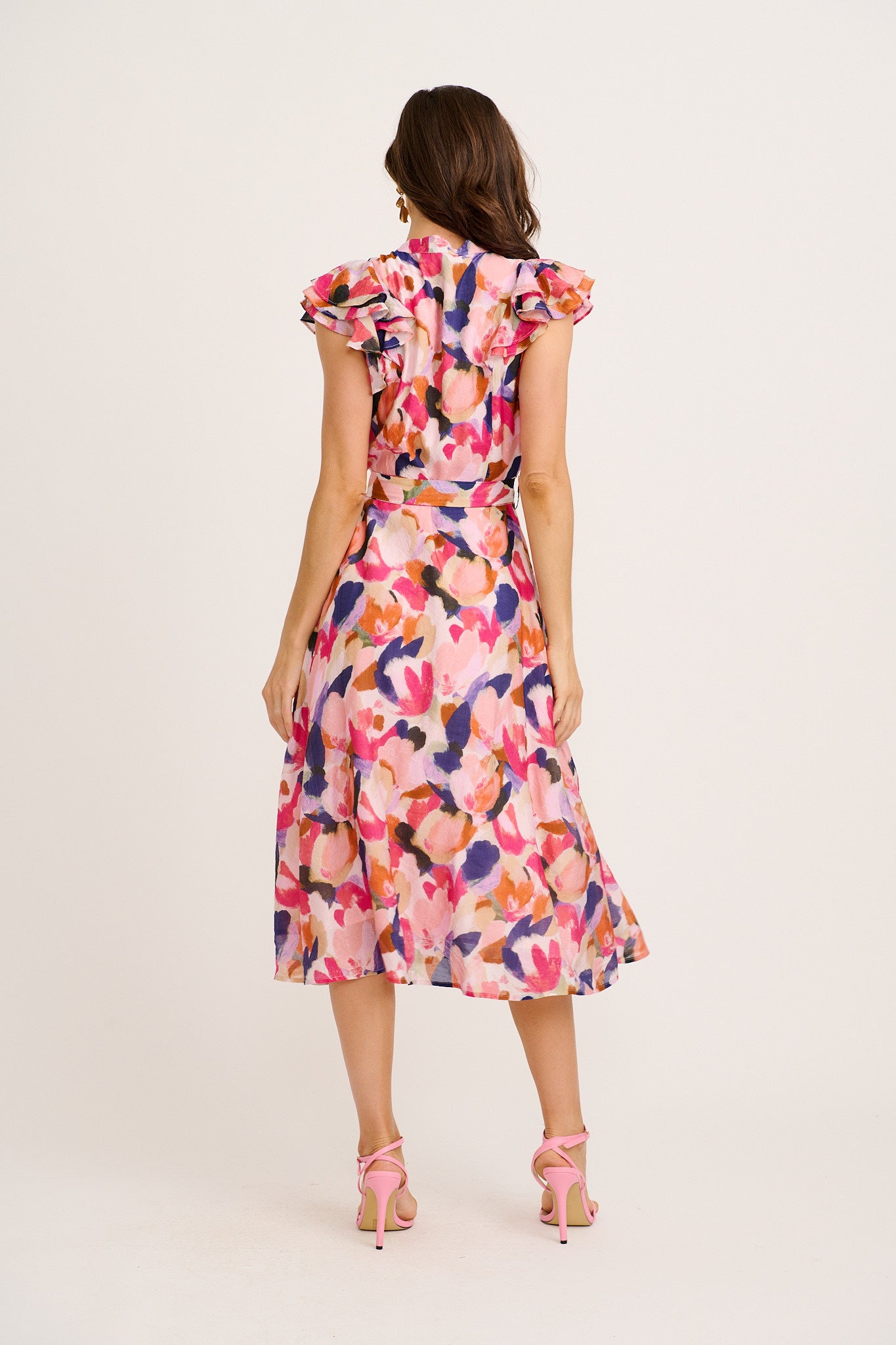 Dusk Desire Midi Dress in Multi Print | St Frock