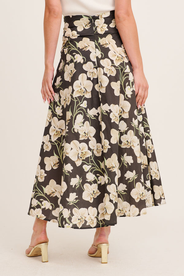 Dusk to Dawn Maxi Skirt in Green Floral | St Frock
