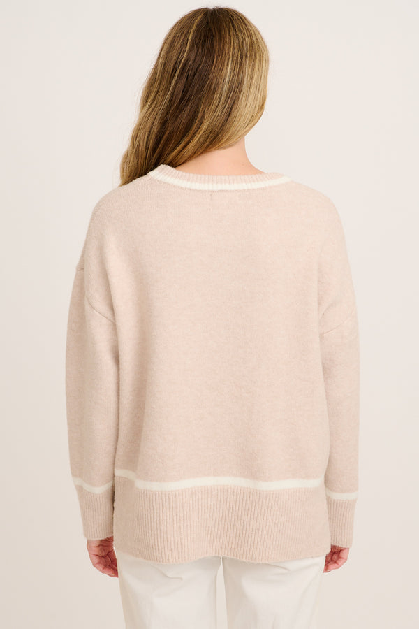 Warm Wishes Knit in Cream Trim | St Frock
