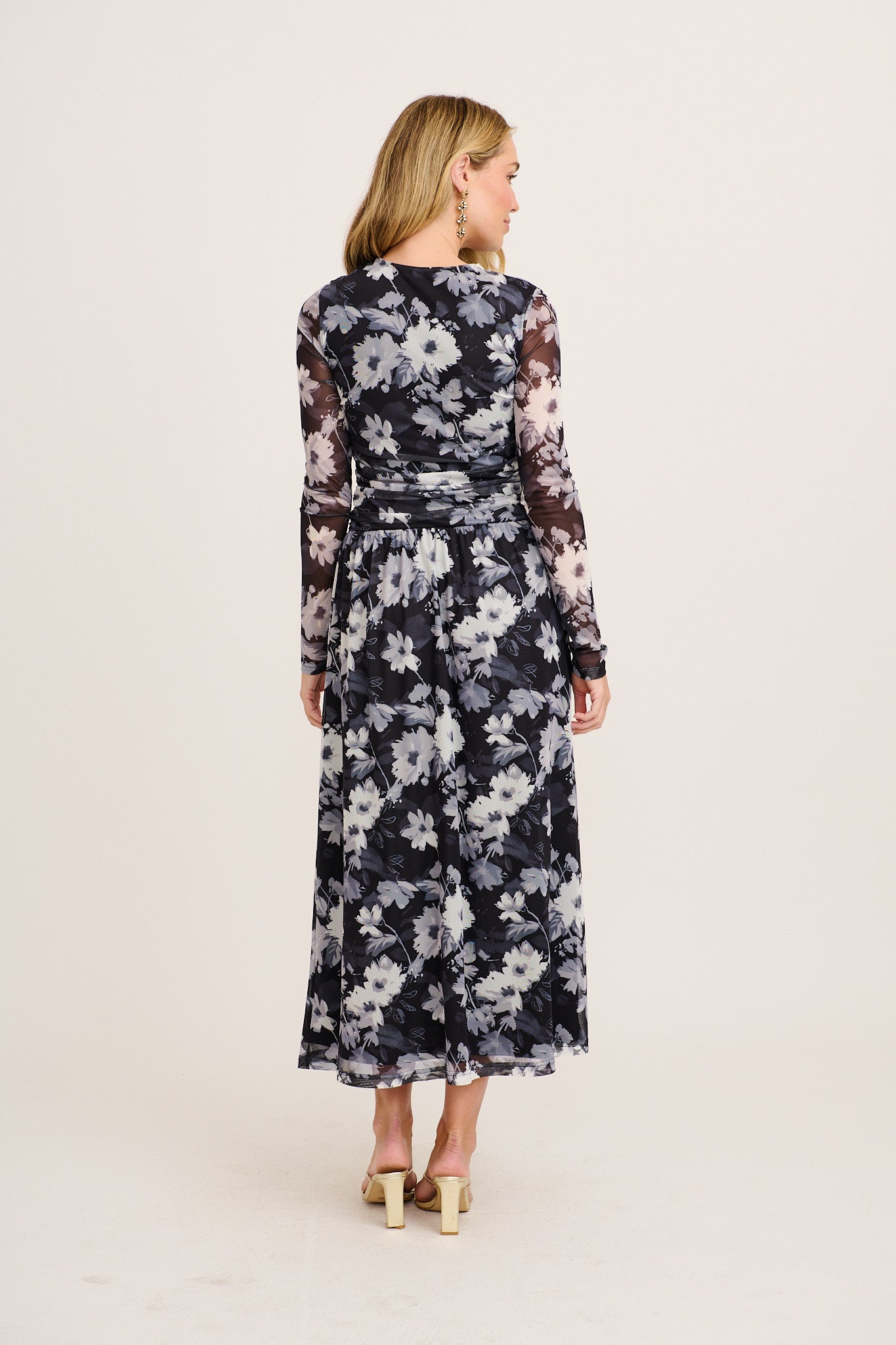 Imagine It Maxi Dress Black White Floral | St Frock