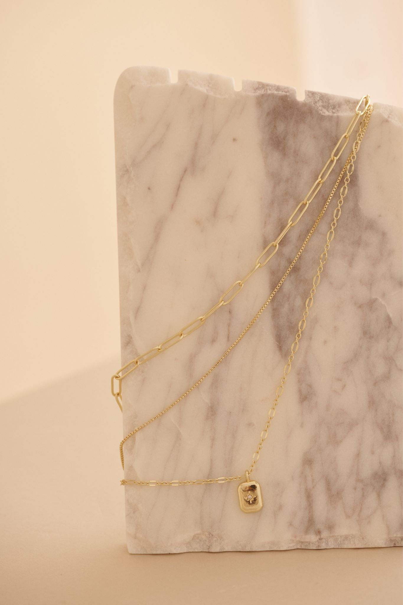 Isla Layered Chain Necklace – Gold | St Frock