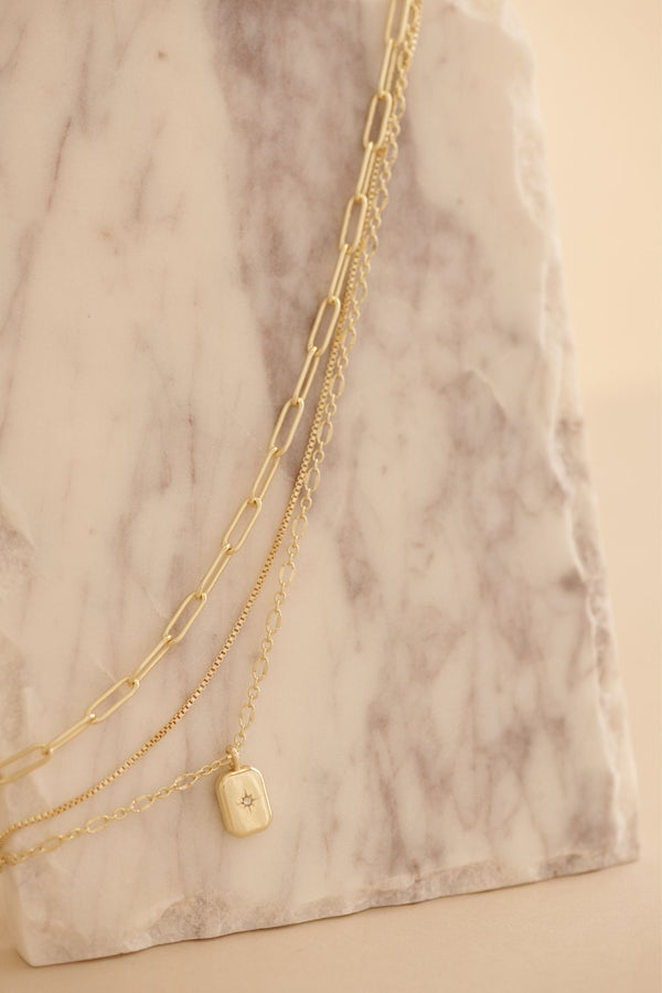 Isla Layered Chain Necklace – Gold | St Frock