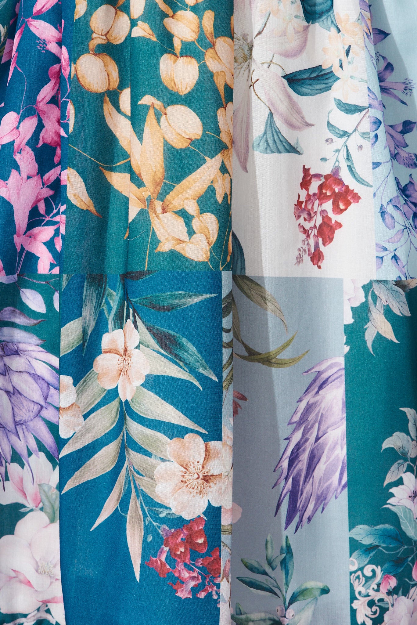 Lynette Midi Dress In Dark Green Patch Floral – St Frock