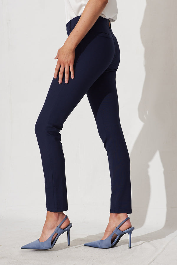 Workflow Skinny Pants In Navy – St Frock
