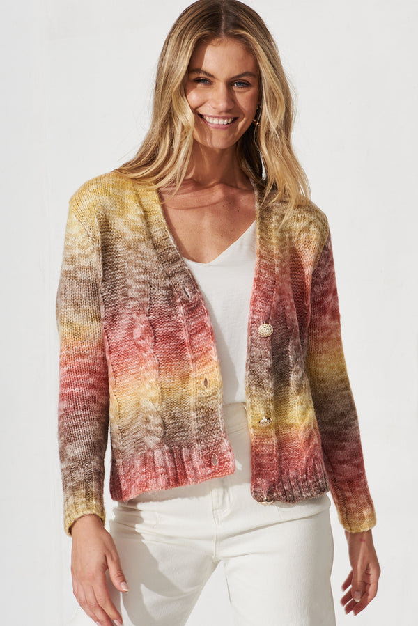 Bluestar Knit Cardigan In Rust Wool Blend – St Frock