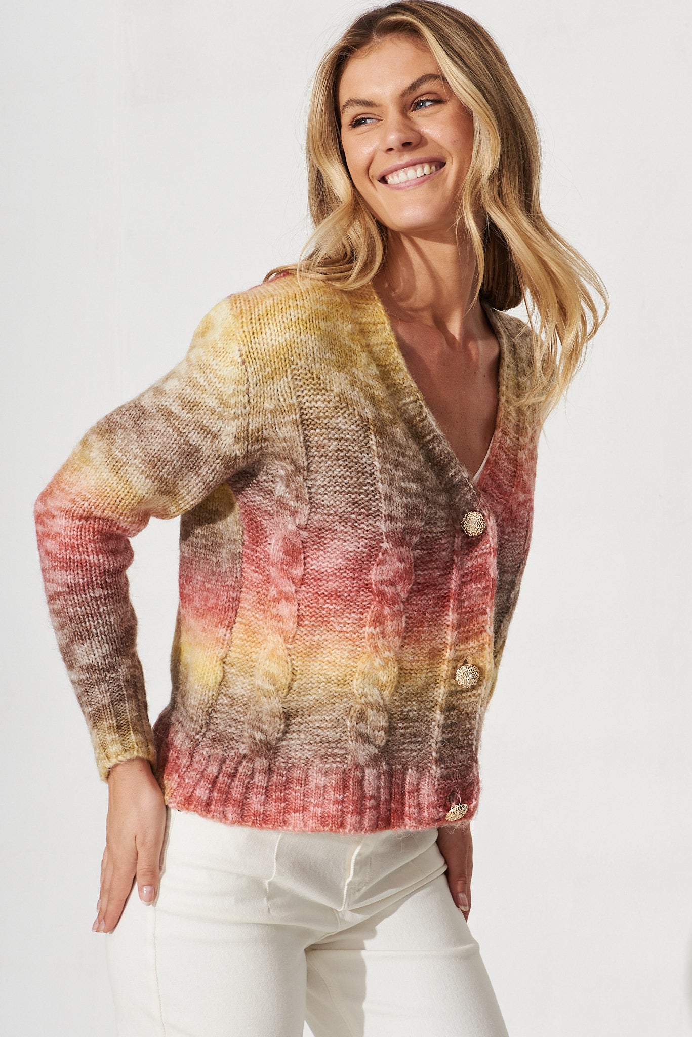 Bluestar Knit Cardigan In Rust Wool Blend – St Frock