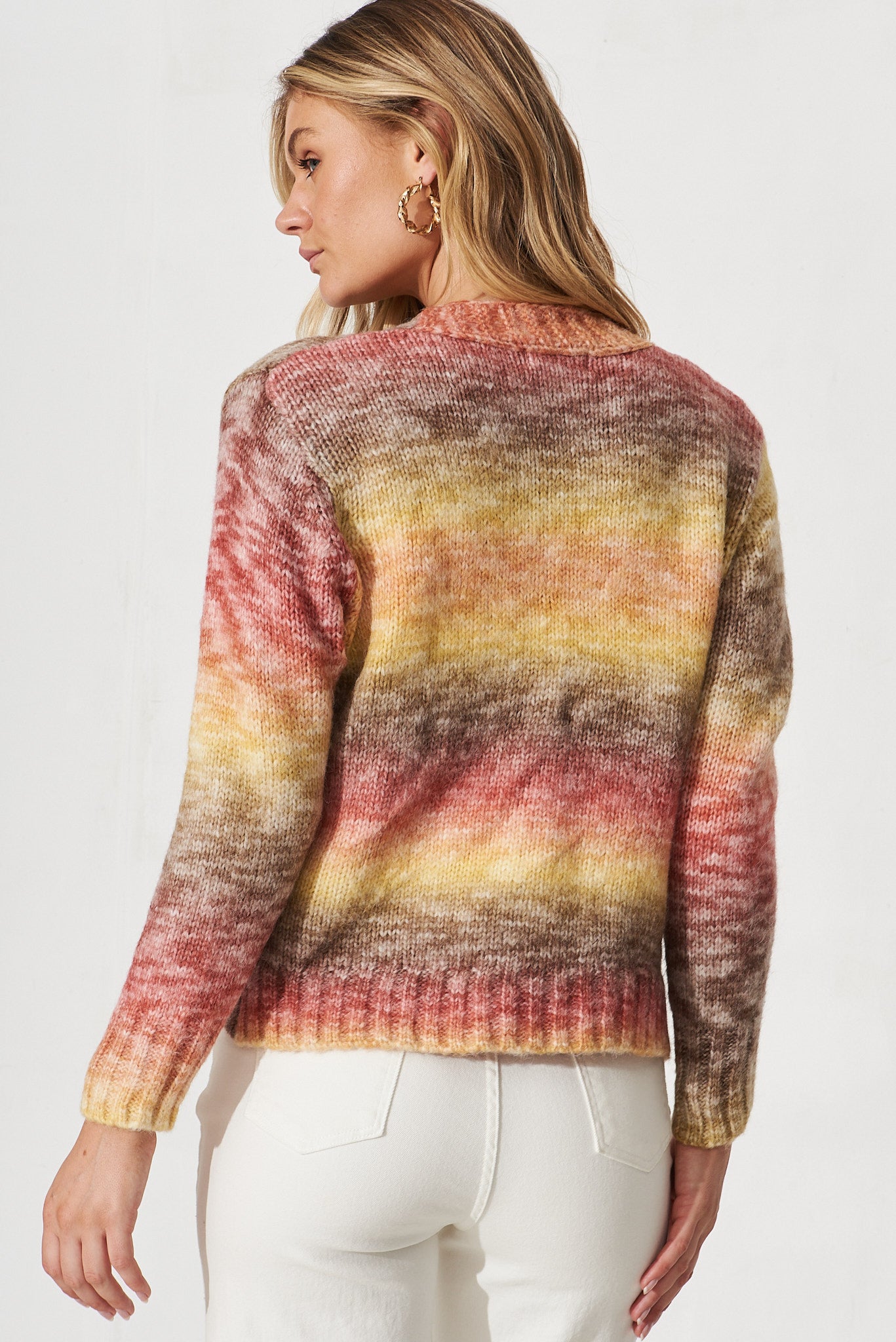 Bluestar Knit Cardigan In Rust Wool Blend – St Frock